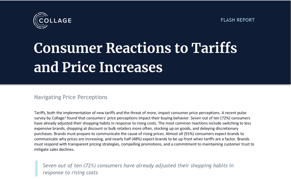 Consumer Reactions to Tariffs and Price Increases - Collage Group