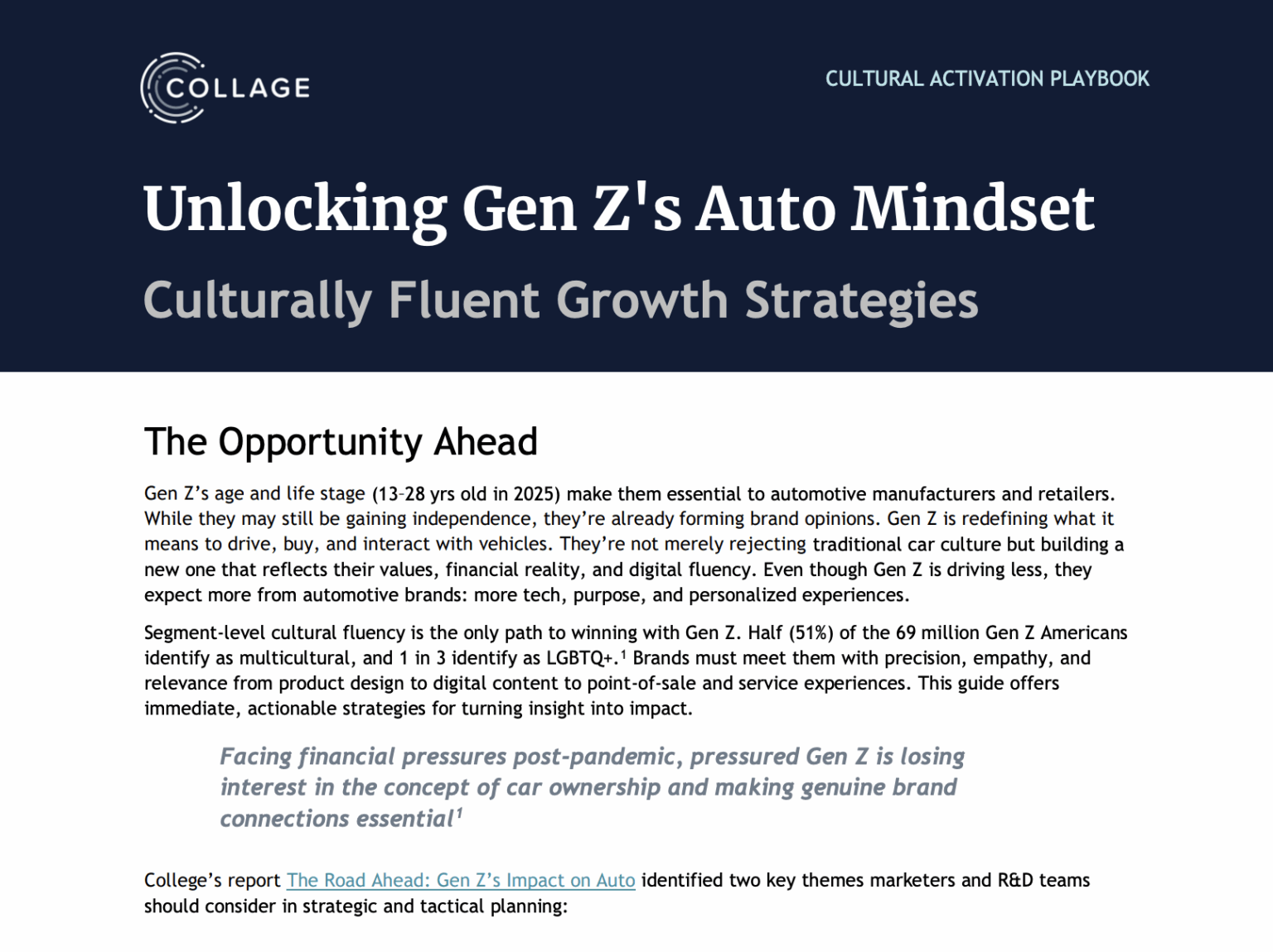 Gen Z Is Driving a New Automotive Future - Collage Group